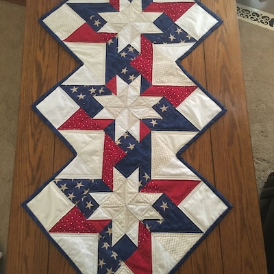 Star Quilting Patterns PDF Scrappy Table Runner Pattern Easy Scrappy ...
