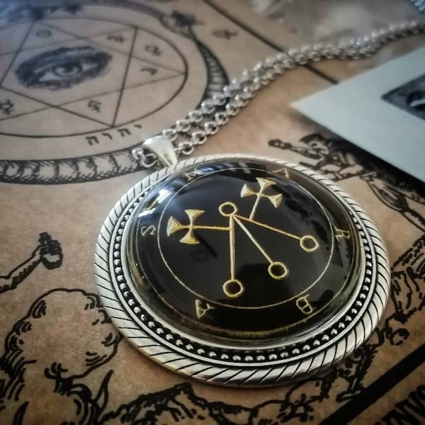 5 MARBAS Demon Seal Pendant, Goetia Sigil Necklace, Lemegeton Jewelry ...