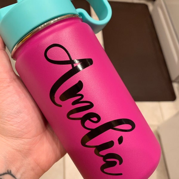 Custom Name Vinyl Decal for Flask Water Bottle - Etsy