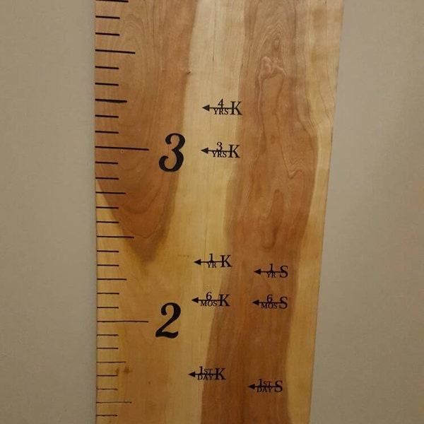 Height Marker for Growth Chart Ruler- Vinyl Decal Arrow With Initial ...