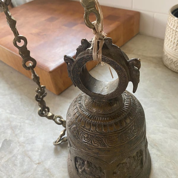 Vintage Victorian Era Brass Bird Cage, Carved Brass Pinjara ...