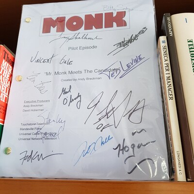 Monk Pilot TV Script Autographed: Tony Shalhoub, Bitty Schram, Ted ...