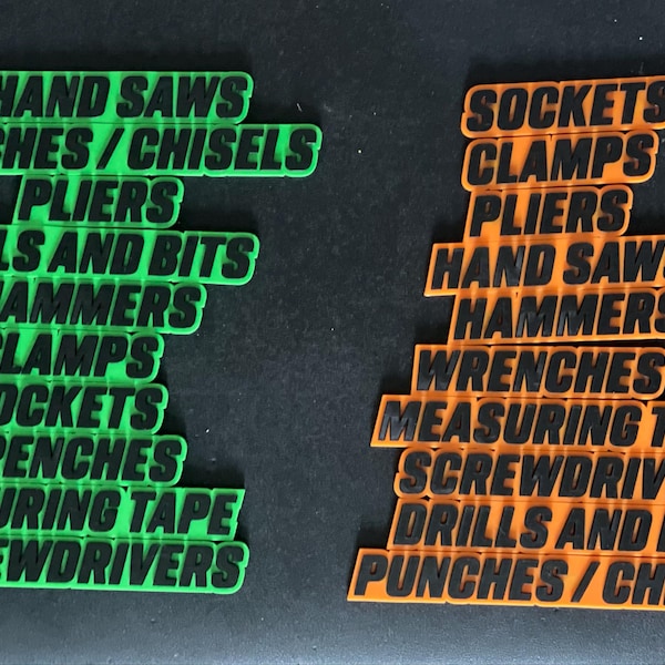 10 Custom Magnetic Toolbox Labels - Customizable Magnetic Tool Labels ...