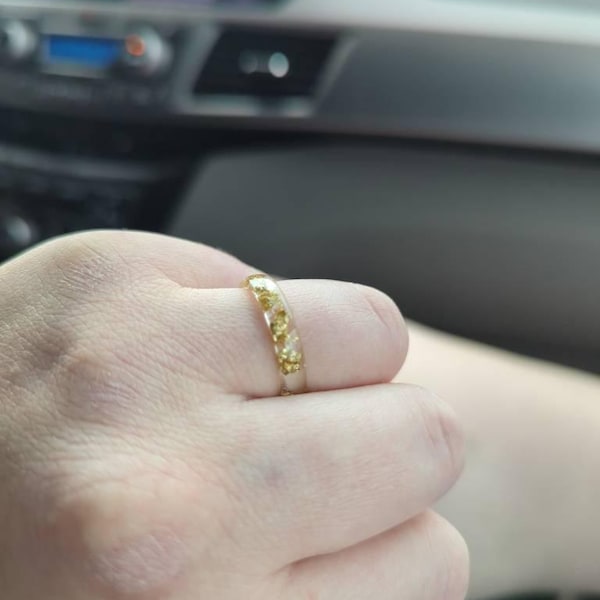 Faceted Autumn Resin Rings - Alternative Engagement Ring - Fall Color ...
