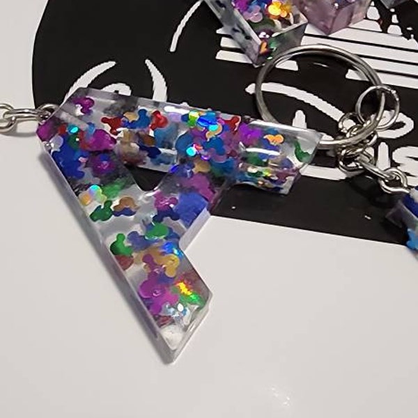 Mickey Disney Letter Alphabet Keychain Custom Letter Resin Letter A-Z ...