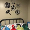 Marvel Avengers Sets of 6 Wood Wall Art , Nursery Wooden Home Decor ...