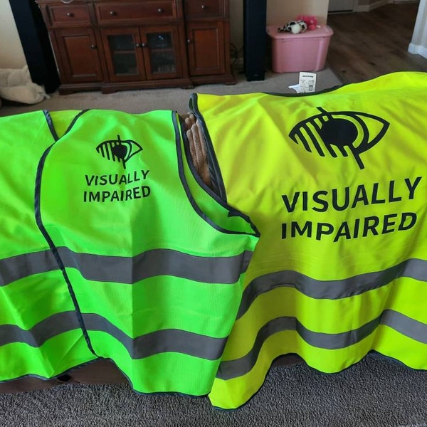 Visually Impaired Hi-vis Waistcoat Reflective Safety Vest - Etsy