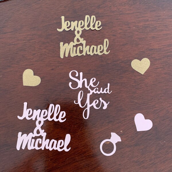 She Said Yes Confetti, Engagement Party Confetti, Bridal Confetti ...