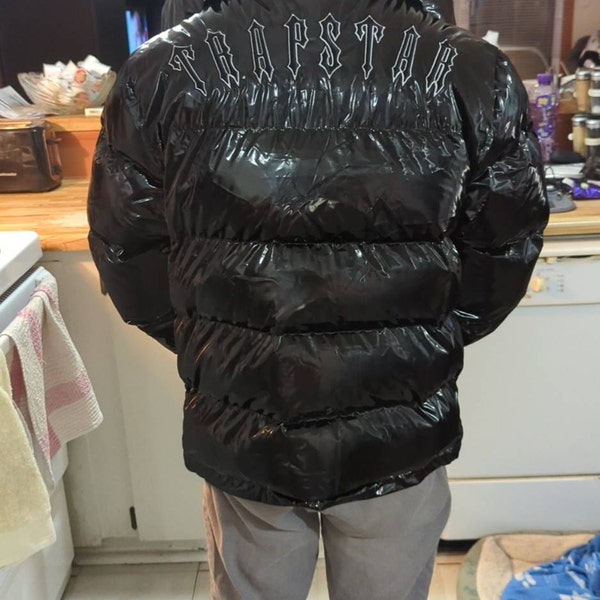 Trapstar Decoded Hooded Puffer Jacket in Grey - Etsy Canada