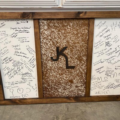 Genuine Cowhide Wood Sign, Customizable Rustic Sign, Rustic Decor ...