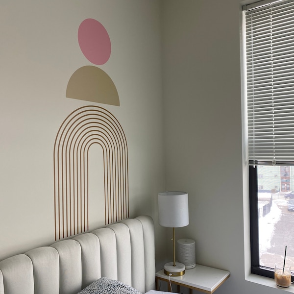 Boho Colorblock Wall Decals - Removable Wall Stickers, Abstract Modern ...
