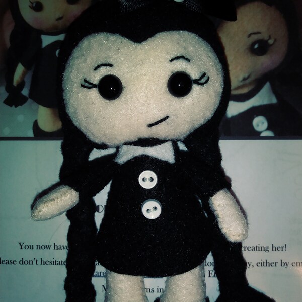 Wednesday Addams Felt Doll Pattern, Gothic Pocket Doll (PDF Pattern) - Etsy