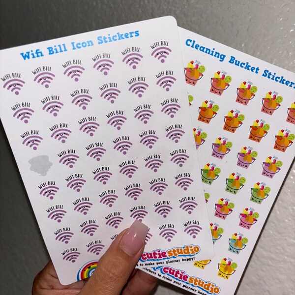 48 Cute Wifi Bill Icons/pay Bill/ Bills Reminder Planner Stickers - Etsy