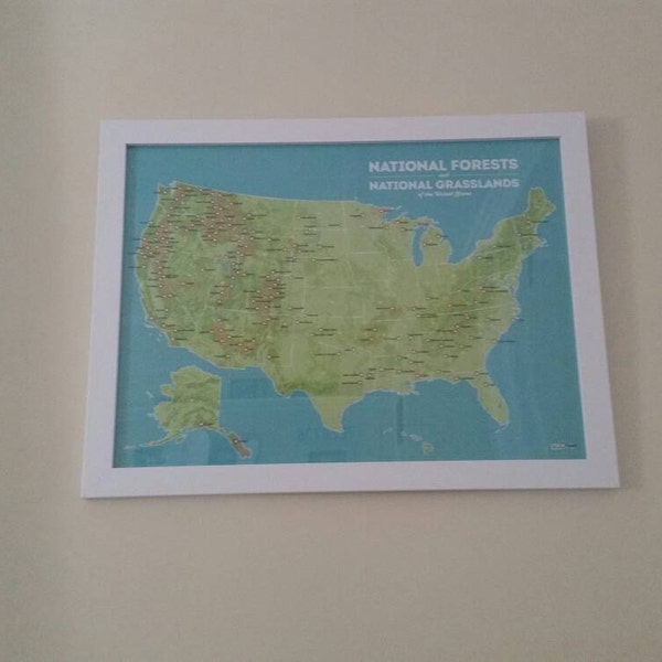 US National Forests Map 18x24 Poster - Etsy