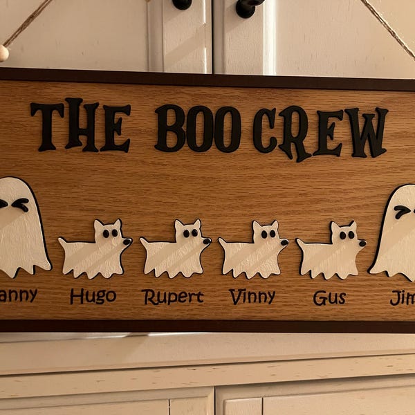 Personalized the Boo Crew Sign: Custom Halloween Family Decor - Etsy