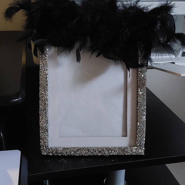 Black Rhinestone Picture Frame,black Photo Frame, Bling Decor, Glam ...