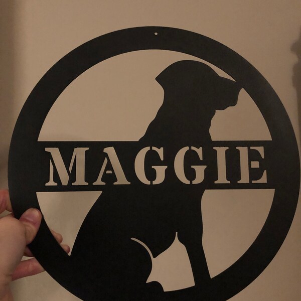 Lab Custom Name Monogram Metal Wall Sign | Personalized Steel Decor - Etsy