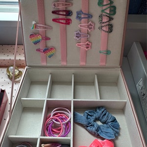 Girl's Hair Accessory Storage Box, Hair Clip Holder, Accessory ...