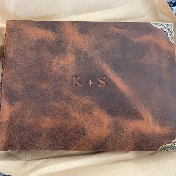 Custom Scrapbook, Personalized Scrapbook Album, Leather Scrapbook ...