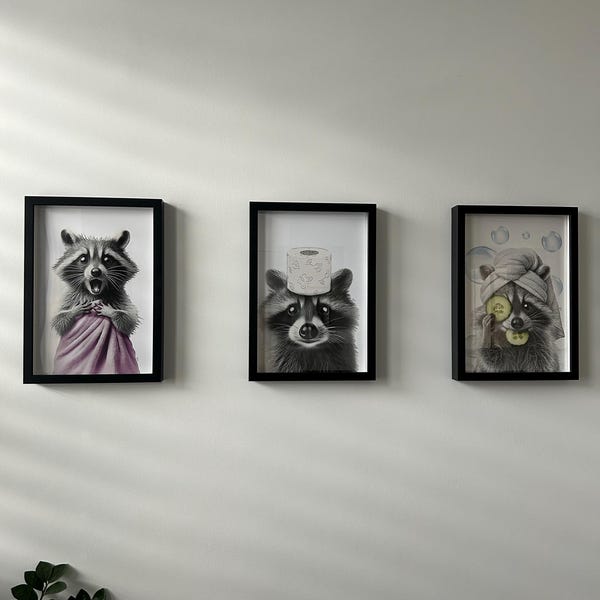 Set of 3 Shark Bathroom Prints Printable Wall Art, Bathroom Art ...