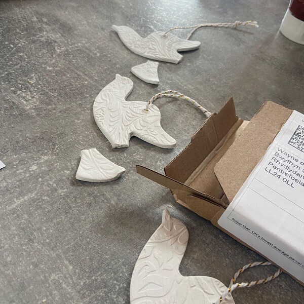 Limited Edition Set of 3 Gold or Silver Embossed Dove Decorations ...