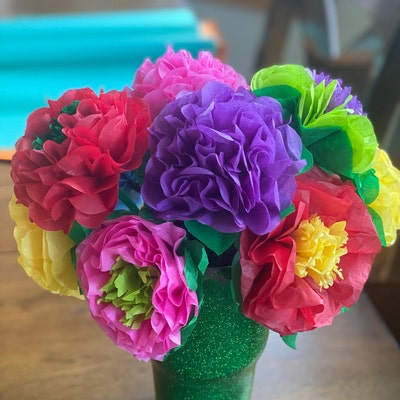 Mini Tissue Paper Flowers 12 Count Choose Your Own Colors - Etsy