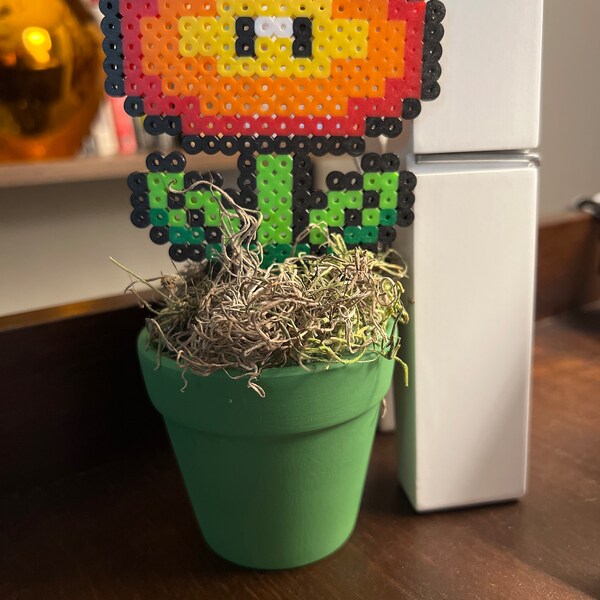 Mario Flowers, Video Game Plants, 8bit Plants, Potted Flowers, Desk ...