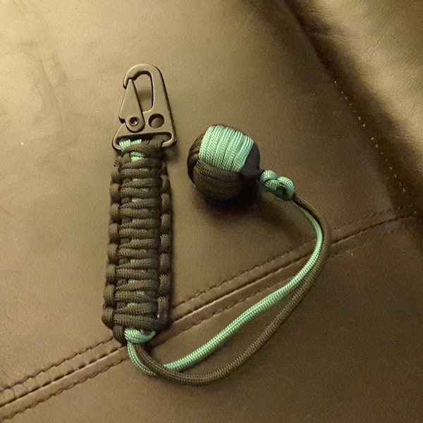 1” Monkey Fist Paracord Keychain Steel Ball Bearing Multicamo and OD ...