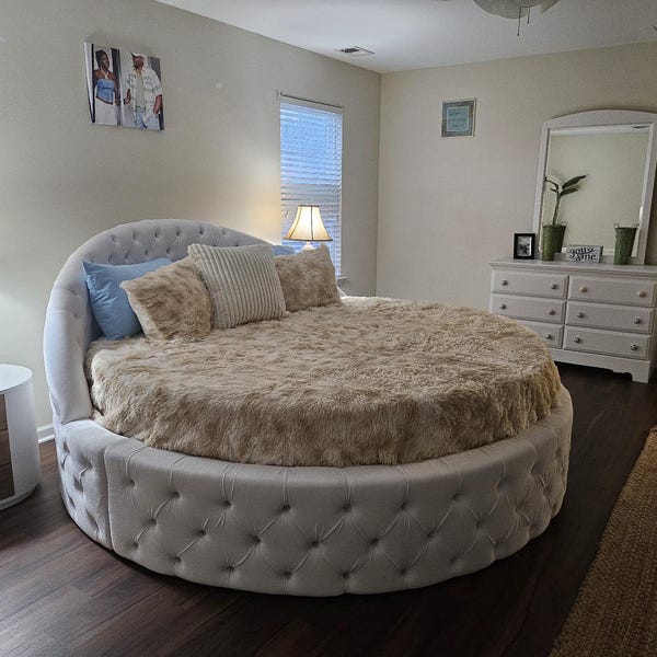 Round Bed Amelia, Full Size, Queen Size, King Size, Custom Furniture ...
