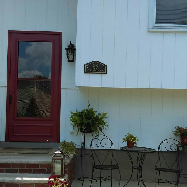 15"x8" Welcome Home Number Plaque, Carved Number, Engraved Plaque ...