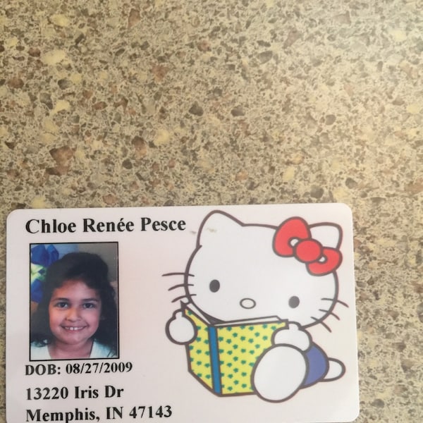 Kids Custom ID Card - Etsy