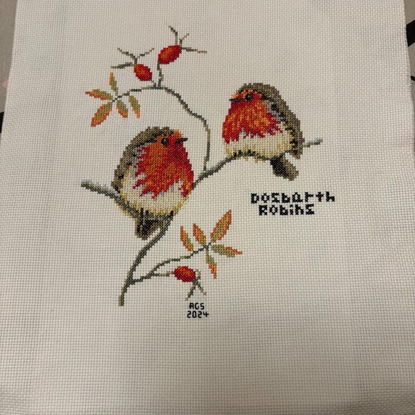 Winter Robins Cross Stitch Pattern by Lucie Heaton, PDF Counted Cross ...