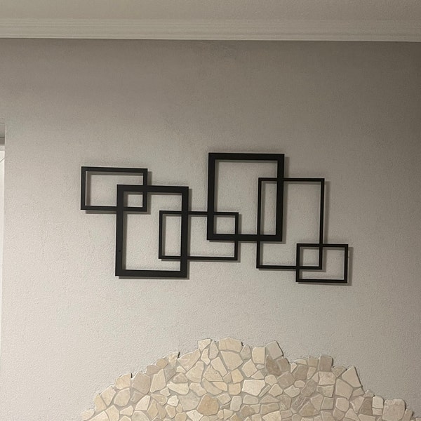 Matte Black Abstract Bubbles Metal Wall Art, Metal Bubles Sign for Wall ...