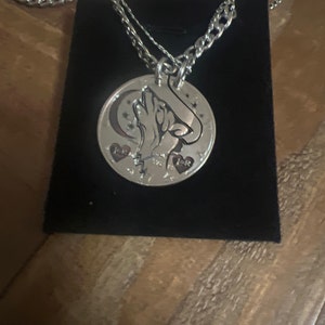 Deer Cut Coin Necklace Couples Interlocking Gold Dollar Buck - Etsy