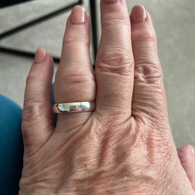 Hinged Ring for Large Knuckles Men's Band Personalized Ring Oxidized ...