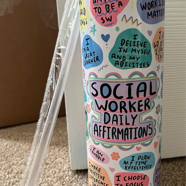 Social Worker Affirmation,daily Affirmations Cup ,20oz Daily ...