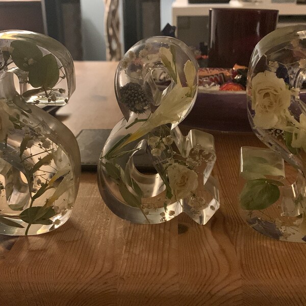 Flower Bouquet Preservation Resin Bird Robin Memorial Keepsake Wedding ...