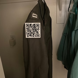 Custom QR Code Embroidered Patch, Personalised QR Code, Iron on QR, Hook & Loop - Etsy