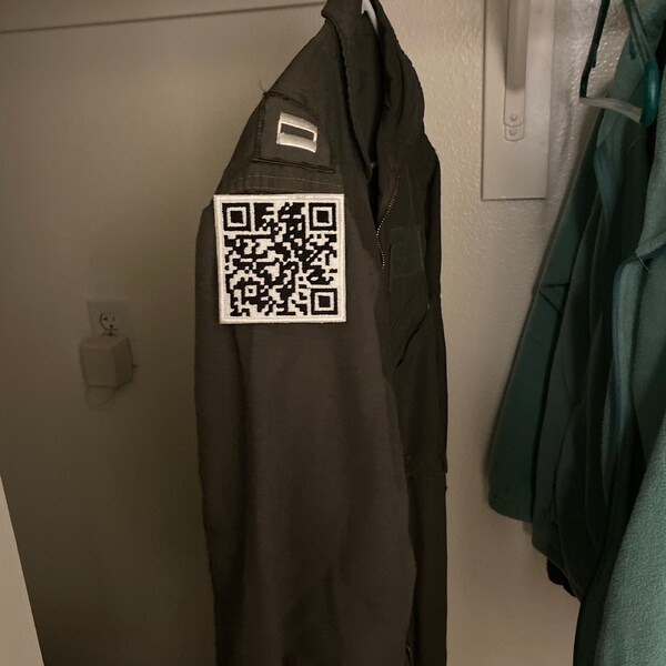 Custom QR Code Embroidered Patch, Personalised QR Code, Iron on QR ...