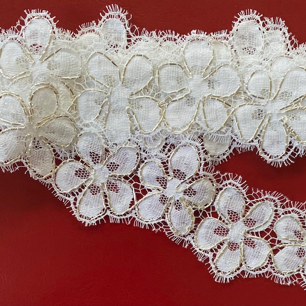 Vintage White French Ladder Lace Trim Entredeux Swiss Trim Made in ...