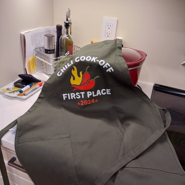 Personalized Chili Cook off Aprons, Custom Hot Pepper Cooking Contest ...