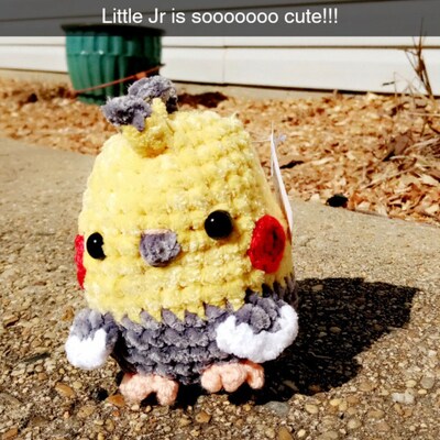 Crochet Cockatiel Amigurumi Chunky Plush Handmade Cute Bird Stuffed ...