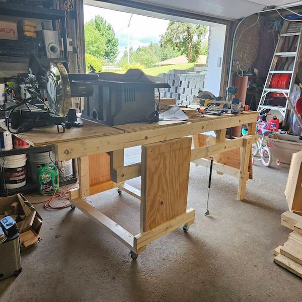 Transforming DIY Shelf Workbench Plans Convertible Shelf Table ...