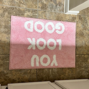 Nice Butt Bum Bath Mat Pink Funny Cute Bathroom Rugs Peach Blush Rug ...