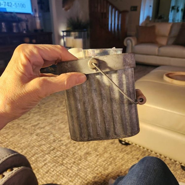 Oval Galvanized Rustic Metal Planter - Etsy