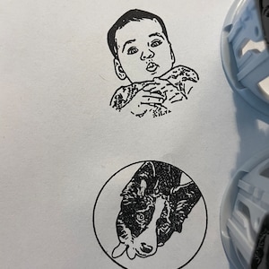 Face Stamp / Make the Stamp in Your Likeness / Custom Portrait Stamps ...