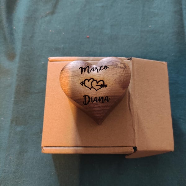Heart Shape Wood Ring Box,custom Wedding Ring Box,proposal Ring Box ...