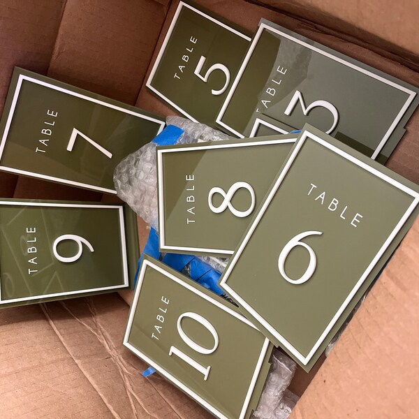 Acrylic Wedding Table Numbers, Wedding Table Numbers, Acrylic Table ...