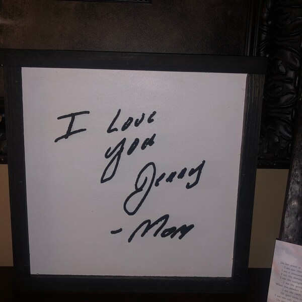 Personal Note, Memorial, Custom Handwriting, Signature, Loved Ones ...