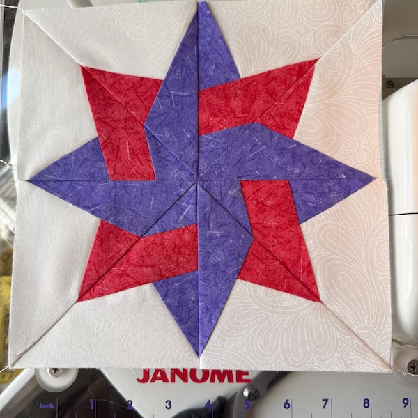 Knotted Star Quilt Block: FPP Pattern, 6 Sizes (PDF Download) - Etsy